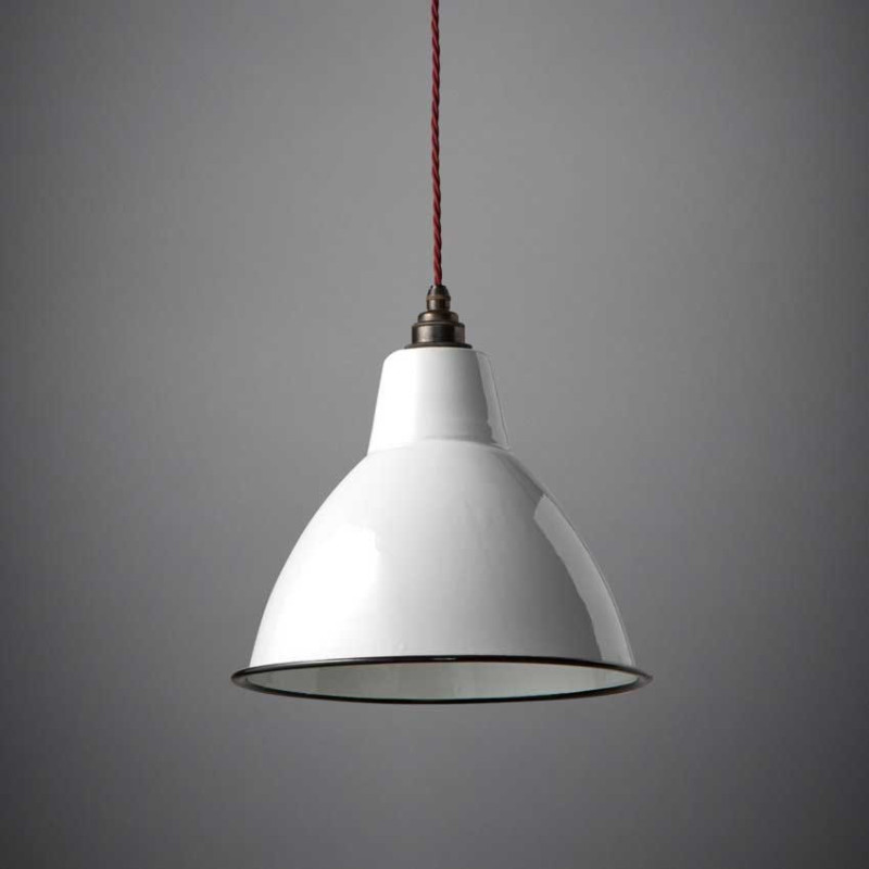 Abat-jour dome métal blanc 25cm