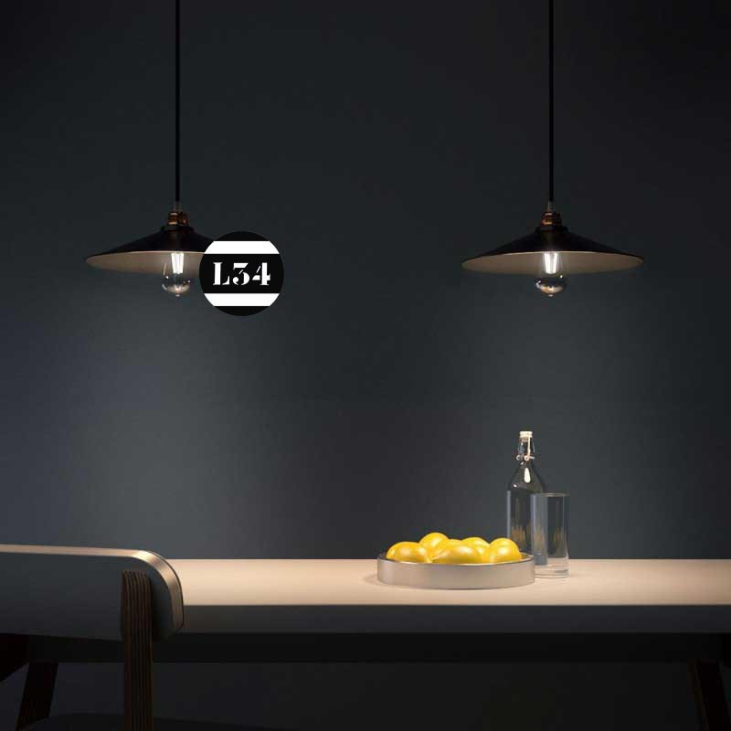 Suspension design plate satinée métal noir